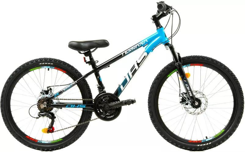 Bicicleta Copii Dhs Terrana 2423 - 24 Inch Negru/Albastru