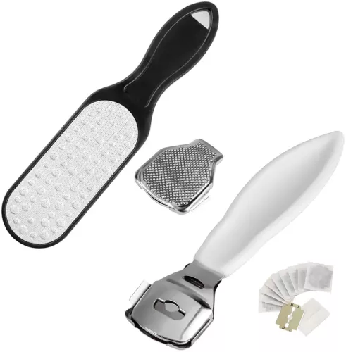 Set razuitor si pila metalica pentru calcaie cu 2 fete 25.5cm pentru ...