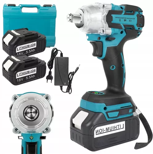 Cheie cu impact fara fir Bedee 21V 650N.m 3200rpm set cu 2 acumulatori ...