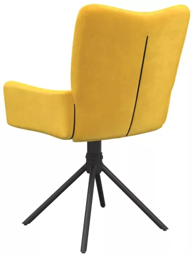 Scaune De Bucatarie Pivotante 2 Buc. Galben Catifea 8720287109242 - cel.ro
