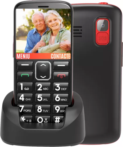 Telefon Mobil Seniori cu Taste Mari CZAY® Meniu in Limba Romana Ecran ...