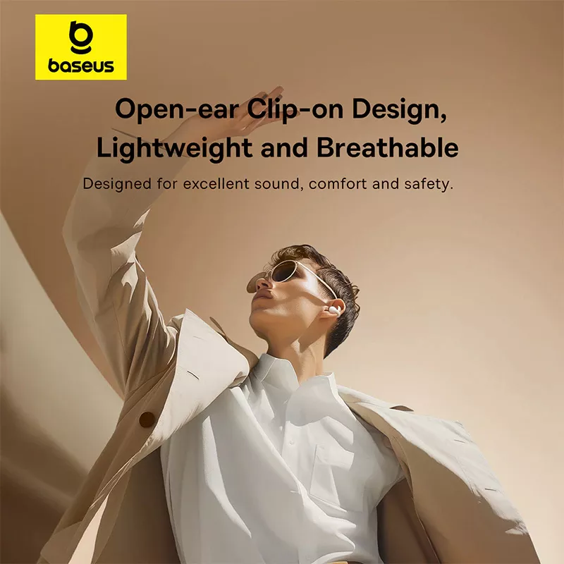 Casti True Wireless Baseus Bass 15 Open-Ear Clip Bluetooth 5.4 ...