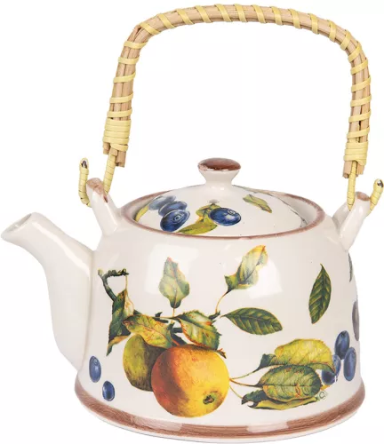 Ceainic si infuzor ceramica multicolora 18x14x12 cm 800 ml 6CETE0177 ...