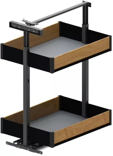 Cos jolly 300 mm Maxima PURO soft-close 12 kg lemn + metal negru mat ...