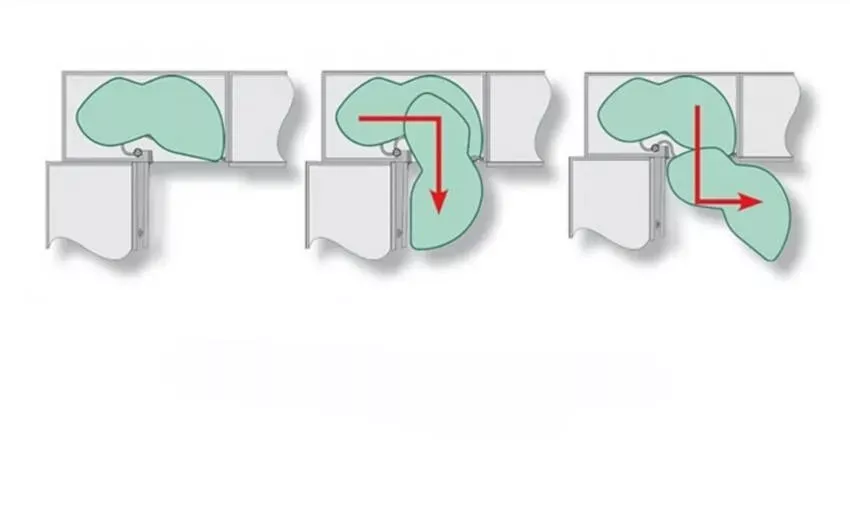 Cos Jolly carusel pentru colt dreapta corp mobilier 1000 mm cromat KN ...