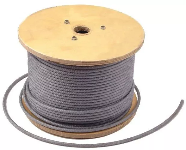 Rola 200M cablu otelit plastifiat de 3 4.5mm grosime 481253 - cel.ro