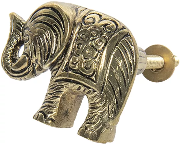 Set 2 butoni mobilier aluminiu cupru Elefant 5x7x4 cm 64151 - cel.ro