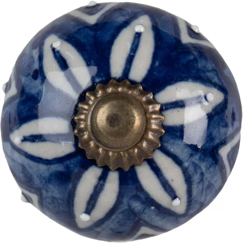 Set 4 butoni mobilier fier ceramica multicolor 4x4 cm 64163 - cel.ro