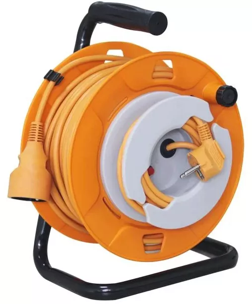 Tambur cablu cu 27+3m cadru metalic 1 soclu 250V protectie IP20 HJR 24 ...