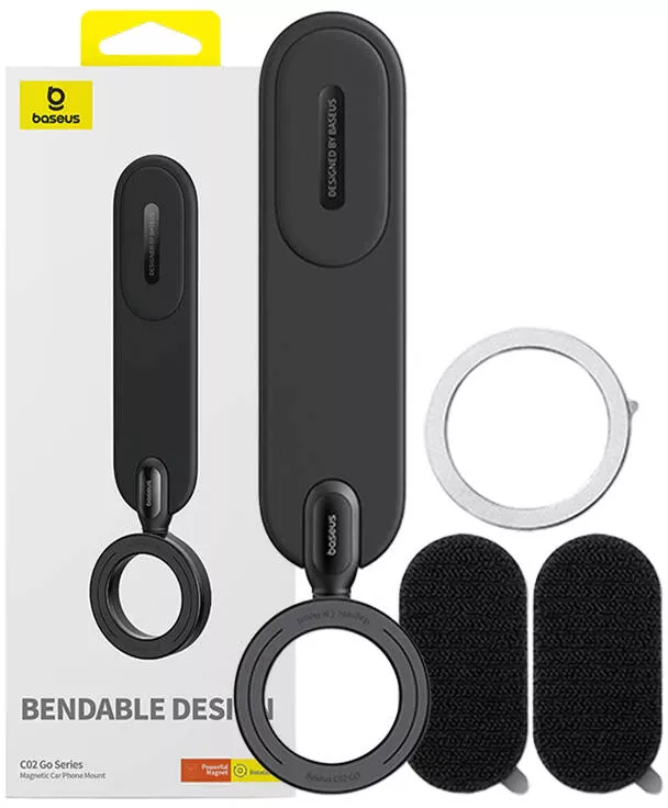 Suport magnetic telefon Baseus TPU 236 x 59 mm negru C40165500111-00 ...