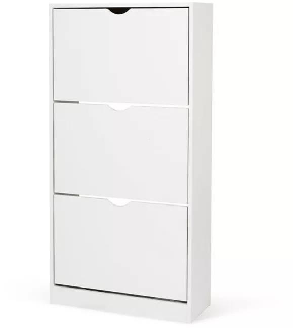 Dulap pentru depozitare pantofi KL Carey 3 usi rabatabile 6 rafturi Pal ...