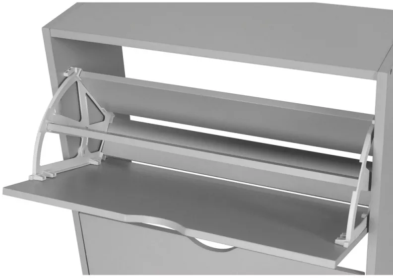 Dulap pentru depozitare pantofi KL Carey 3 usi rabatabile 6 rafturi Pal ...