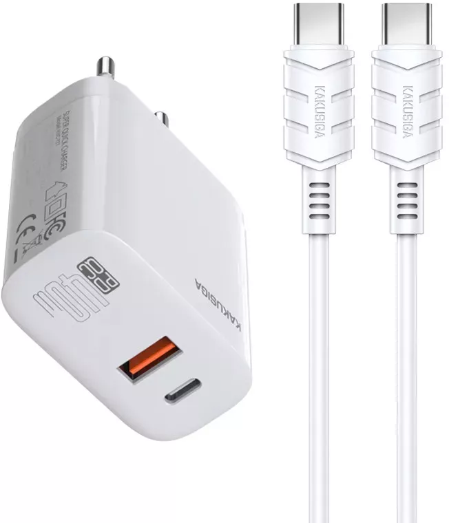 Incarcator retea 40W PD Fast charge Kakusiga TypeC Alb 8avi_476339929 ...