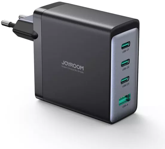Incarcator USB 3x Type-C 100W + Cablu Type-C 1.2m - JoyRoom JR-TCG04 ...