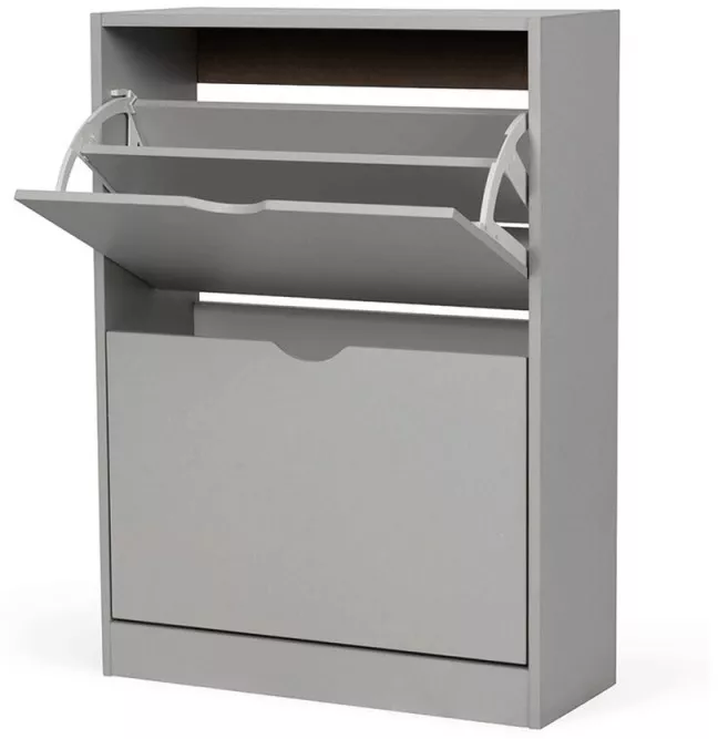 Pantofar KL Carey 2 usi rabatabile 4 rafturi Pal Melaminat compact ...