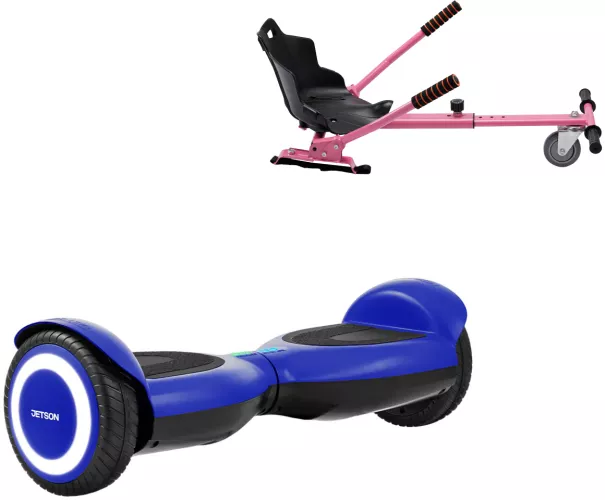 Pachet Hoverboard 6.5 inch cu Scaun Standard Jetson Prism Blue Autonomie - cel.ro