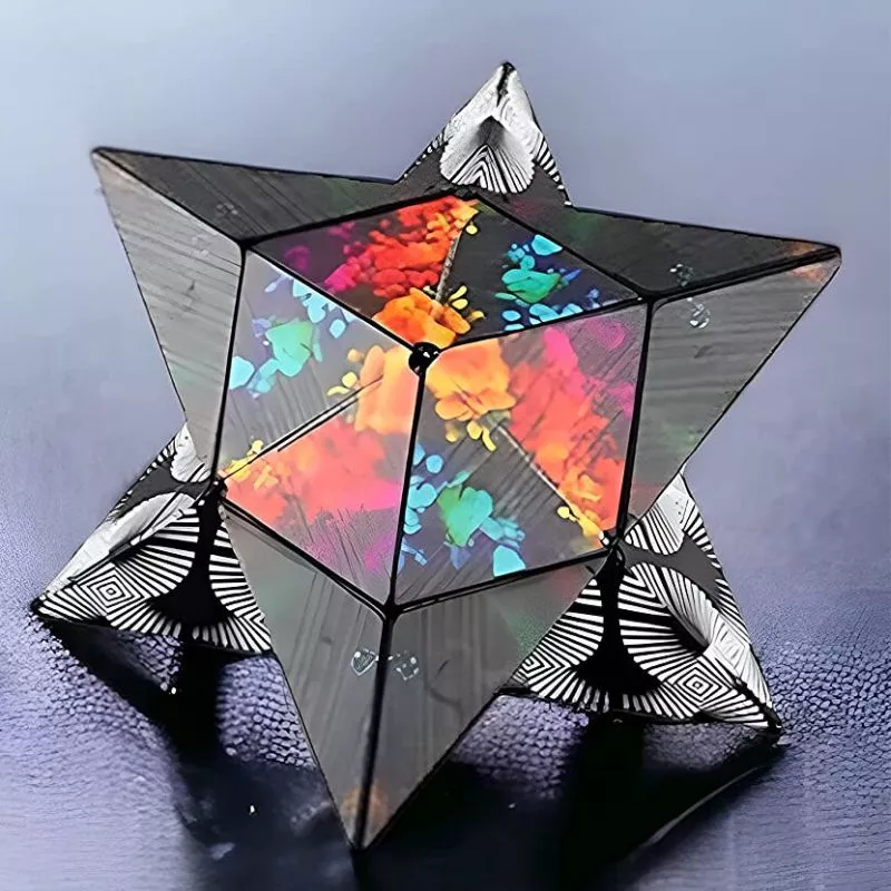 Jucarie interactiva magnetica Magic Cub Magnetic Morph Geometrie ...