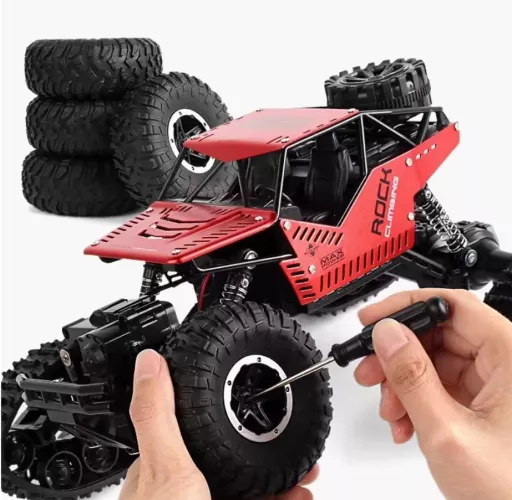 Masina 4x4 cu telecomanda 2in1 roti si senile se pot inlocui incarcare ...