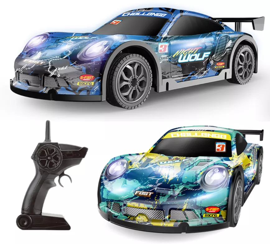 Masina cu telecomanda Drift Racing Car corp luminos roti rezerva ...