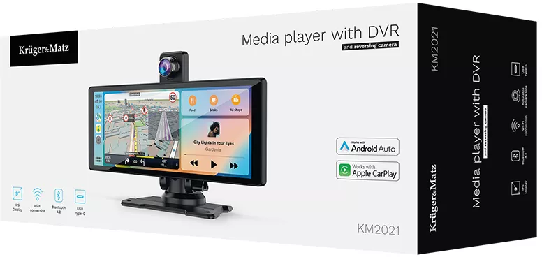 Statie multimedia android auto apple car kruger&matz KM2021 - cel.ro