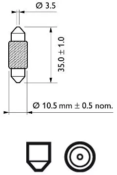Bec Bord Festoon T10.5X38 12V Set 10 Buc Philips 07746 - cel.ro