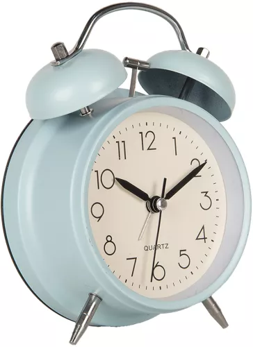 Ceas desteptator masa metal albastru 12x6x17 cm 6AC0031LBL - cel.ro