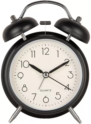 Ceas desteptator masa metal negru 12x6x17 cm 6AC0031Z - cel.ro
