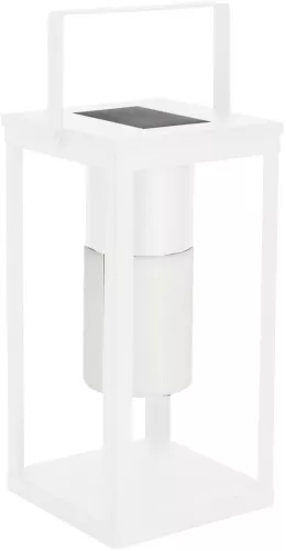 Felinar incarcare solara otel alb 17x17x38 cm 0827495 - cel.ro