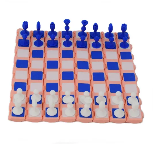 Joc de sah Sani Tube 196 X 192 mm Roz Albastru Alb 3dda_252987660