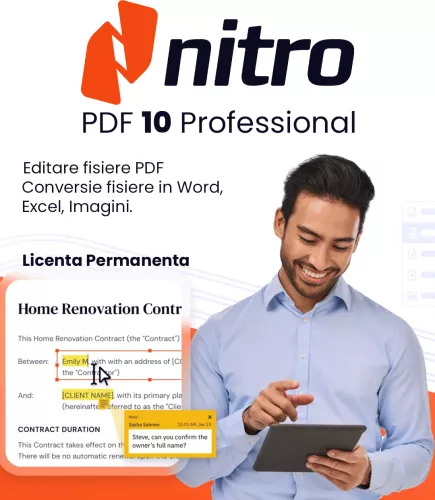 Licenta editare PDF Nitro Professional versiunea 10 LPDFNTR10PC