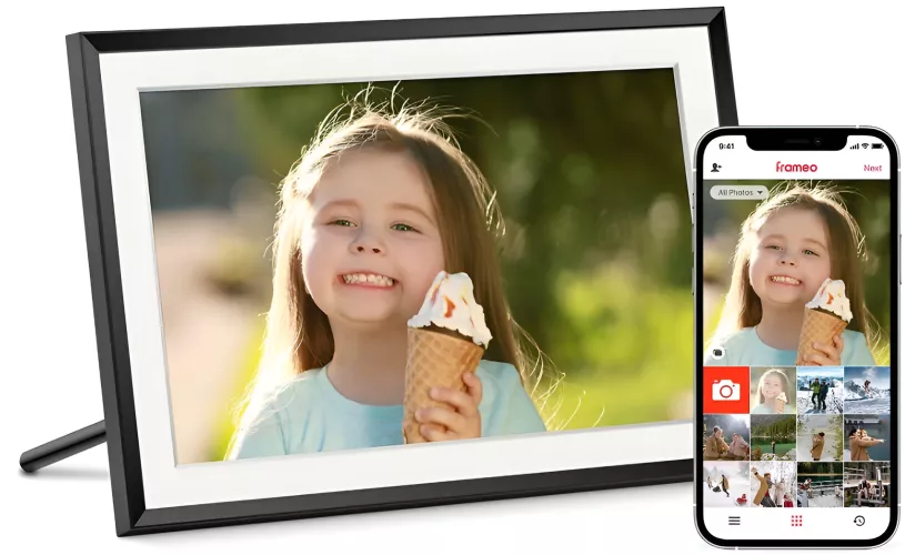 Rama Foto Digitala Smart 15 & 6& IPS Full HD by ONSG® Wi-Fi 32GB Frameo ...