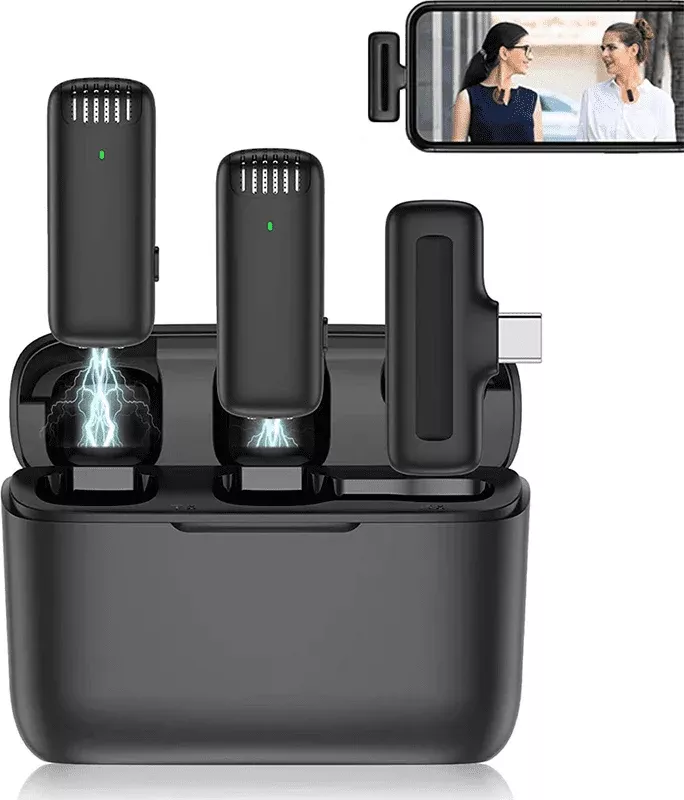 Microfon Lavalier Wireless J13 cu Cutie de Incarcare &ndash Microfon ...