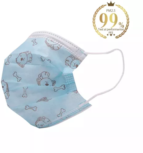 Masti de protectie pentru copii de unica folosinta 3 straturi fixare pe ...