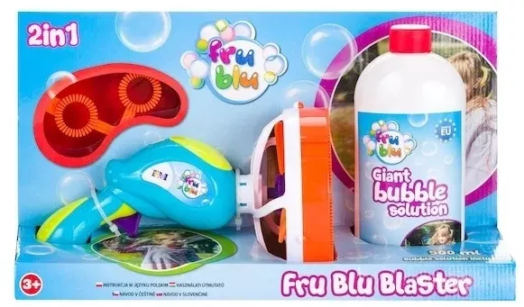 Set baloane de sapun Fru Blu - Blaster 2 in 1 cu solutie baloane 500 ml ...