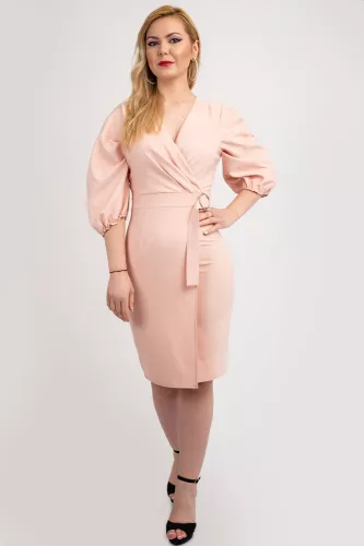 Rochie Dama Eleganta Roz Prafuit Cate - M 38 bis1_543793563 - cel.ro