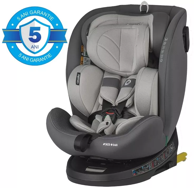 Scaun auto rotativ Isofix iSize 40-150 cm Coccolle Nova Moonlit Grey ...