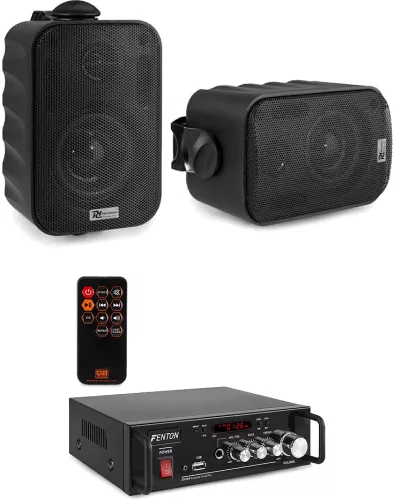 Sistem audio cafenea 2 boxe amplificator bluetooth 2x25W 60146 - cel.ro
