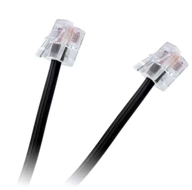 Cablu telefon extensie negru 15m RJ11 TEL0033A-15