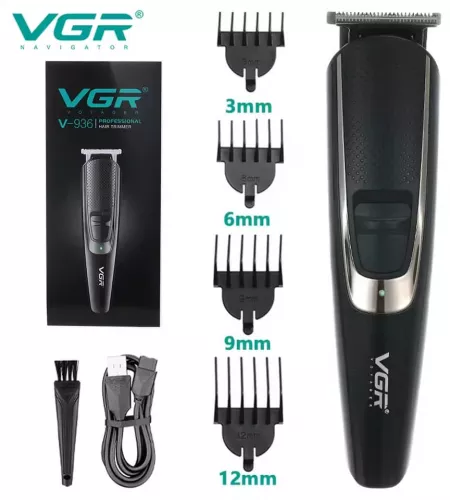 Masina de tuns parul si barba wireless lame din otel indicator led ...