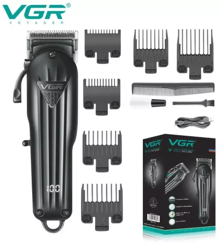 Masina de tuns profesionala cu acumulator VGR V-282 afisaj LED 6 gratare 1.5mm - cel.ro