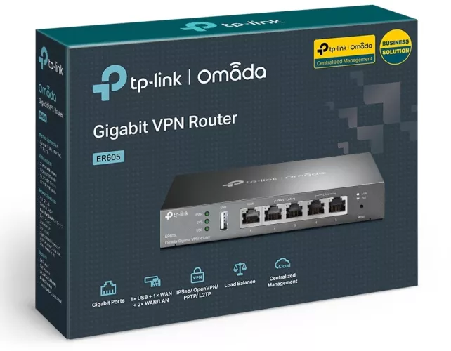 Router VPN Gigabit TP-Link Omada ER605 1 port WAN 4 porturi LAN ...