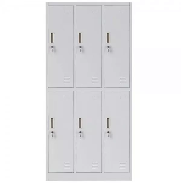 Vestiar metalic Premium 6 usi 3x2 900x450x1800 mm LxlxH Neasamblat PLUS ...