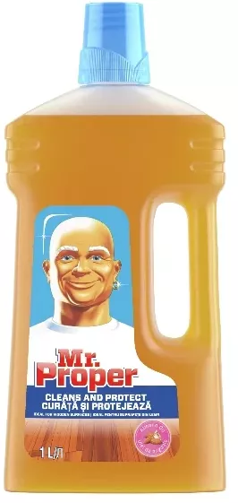 Detergent universal Mr. Proper pentru suprafete din lemn 1 L PROP0004 ...