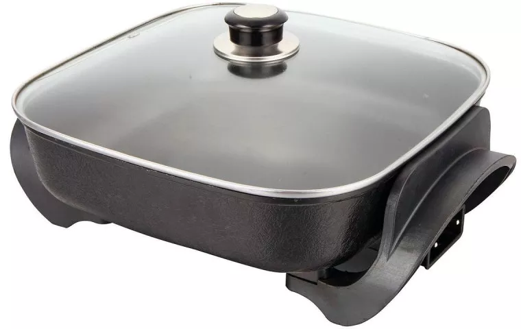 Tigaie electrica Elite FP-1500BL 1500W 26 cm Capac de sticla Termostat ...