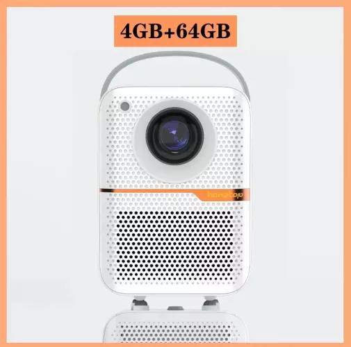 HONGTOP Android Smart Mini Projector Bluetooth Home Theater - 64G WHITE ...