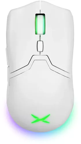 Mouse de gaming wireless Delux M800 PAW3395 26000DPI RGB - Alb - cel.ro