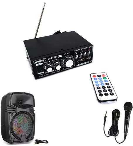 Pachet promotional audio statie boxa microfon MRKT12040 - cel.ro