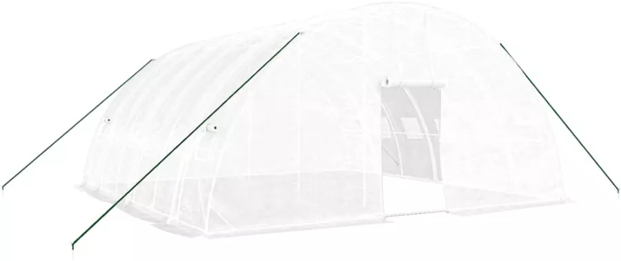 Sera Cu Cadru Din Otel Alb 36 M² 6X6X2 85 M 8720845892036 - cel.ro