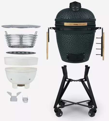 Gratar ceramic cu carbuni si termometru integrat H.Koenig Japanese ...