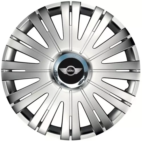 Set 4 capace roti Cu Inel Cromat Active R16 pentru gama auto Mini efrj ...